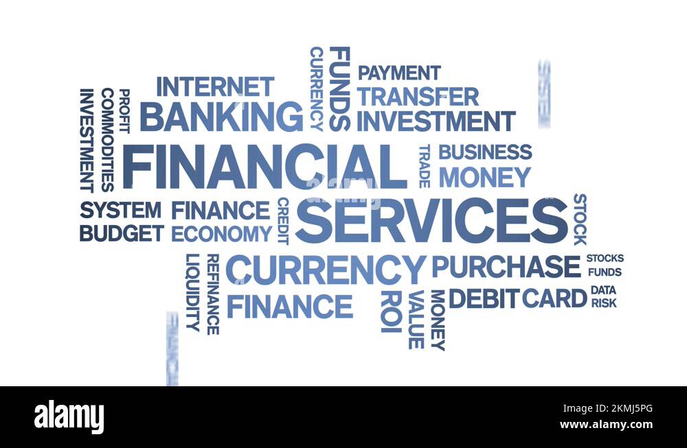 4k Financial Services Animated Tag Word Cloud,Text Animation seamless ...