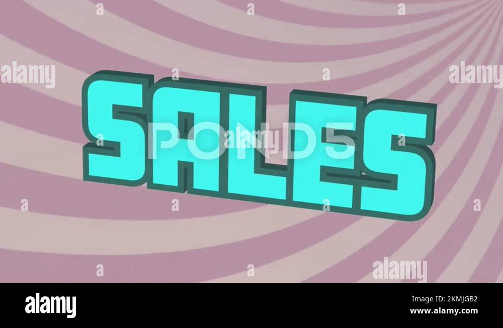 Animation of sales text in white letters on colourful background Stock ...