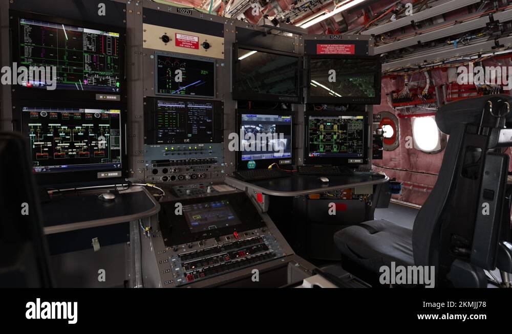 The cabin of the AIRBUS A350 aircraft for flight tests. The internal ...