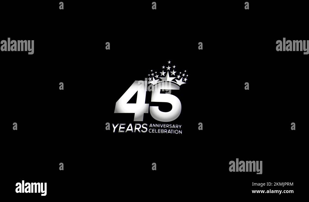 45 Year Anniversary Day Silver logo Videos Stock Video Footage - Alamy