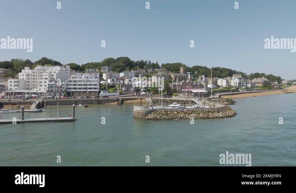 On board a car ferry. Passing Cowes on the IOW before docking Stock ...