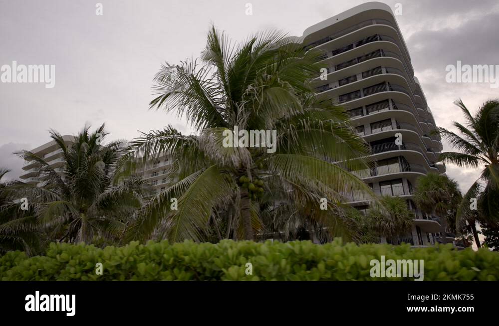 Champlain Towers Surfside Florida USA view from beachside Stock Video ...