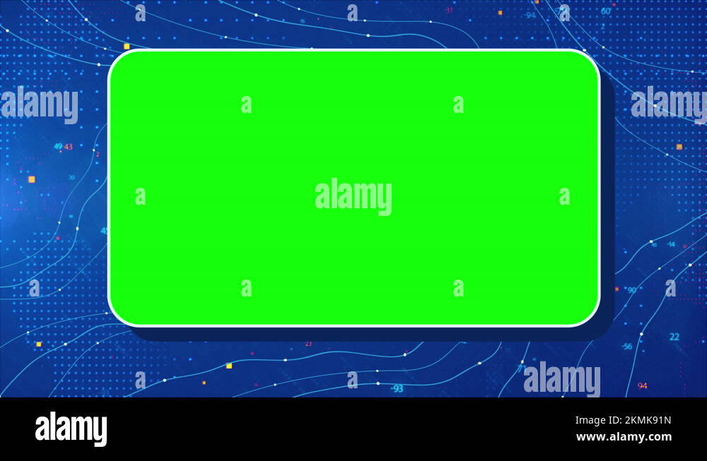 Digital Modern HUD Green Screen Placeholder With Hi Tech Elements 2D ...