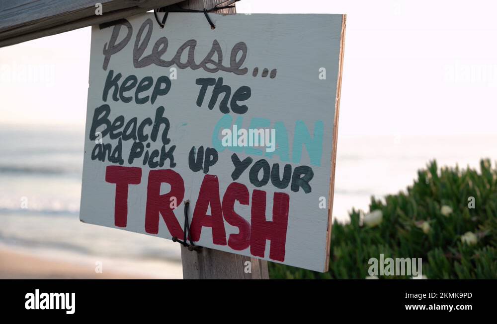 Trash beach sign Stock Videos & Footage - HD and 4K Video Clips - Alamy