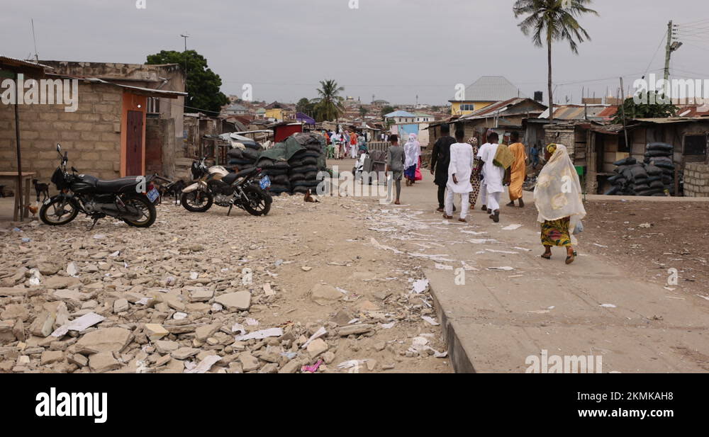 Muslim homes neighborhood walk path Accra Ghana Africa 4K Stock Video ...