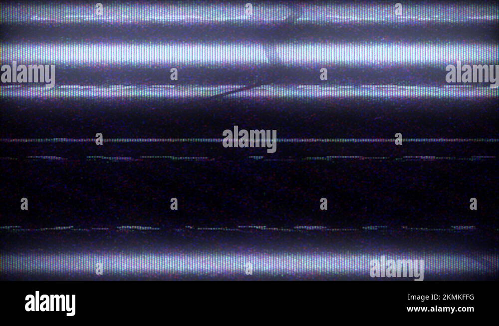 Old 90s TV overlay noise interference background loop. Analog vintage ...