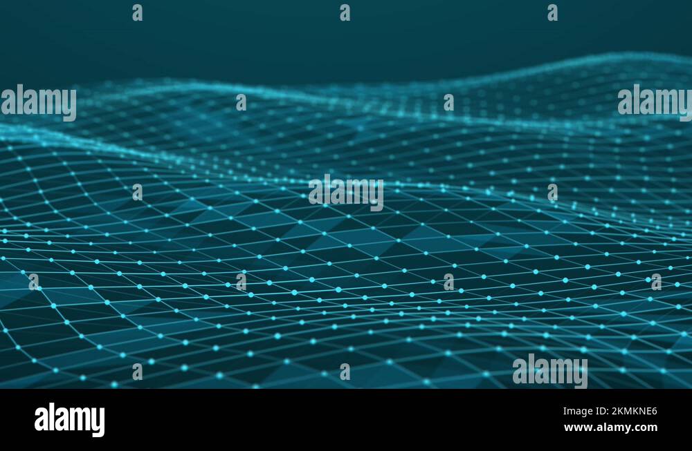 Digital background. Network connection structure. 3D. Seamless loop. 4K ...
