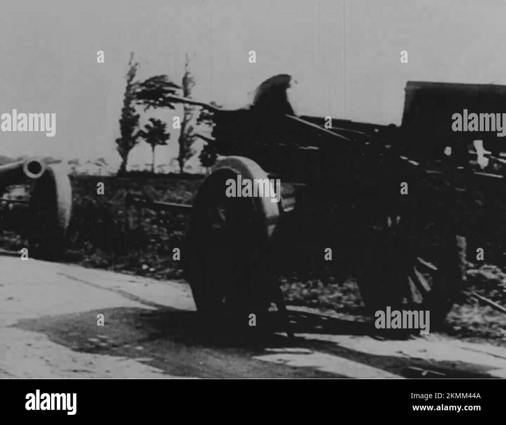 1930s: Line of cannons, World War II Stock Video Footage - Alamy