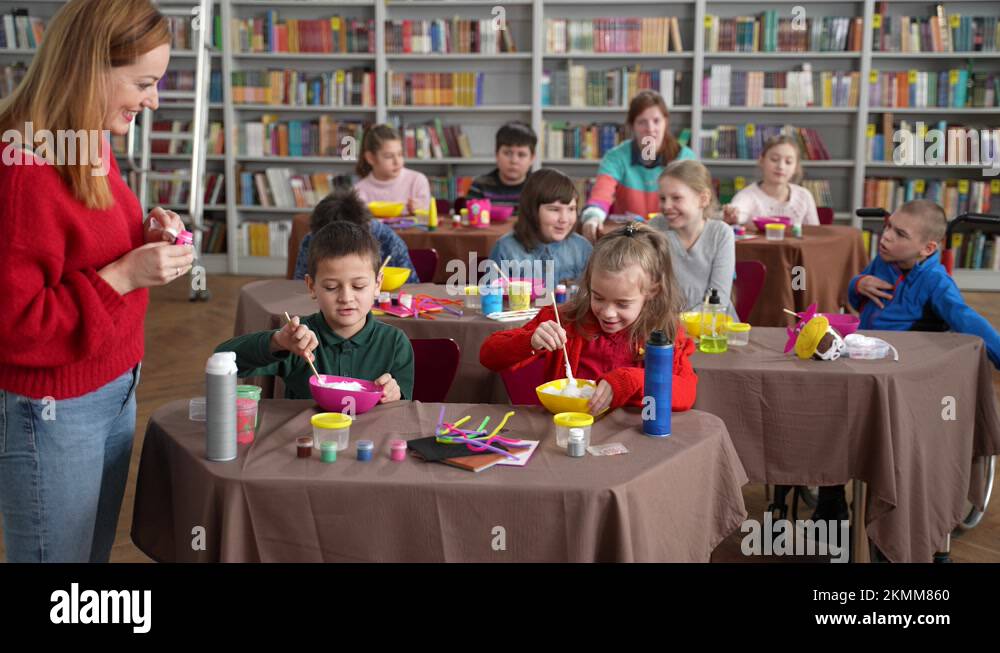 Inclusive master class for kids with special needs Stock Video Footage ...