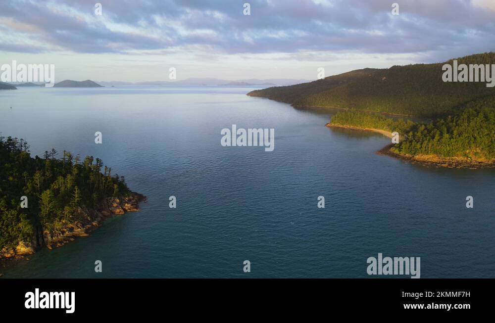 Calm Waters And Vegetated Inlets Of Hook Island Passage. Hook Island In ...