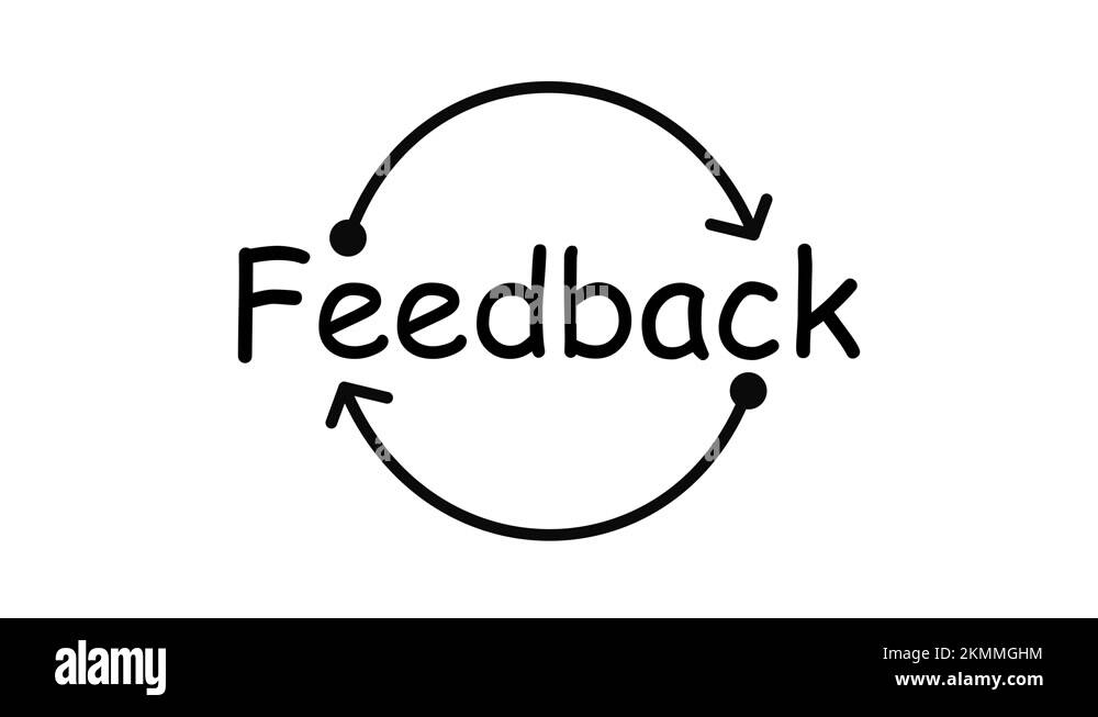 Feedback Sign Or Symbol Animation on White Background and Green Screen ...