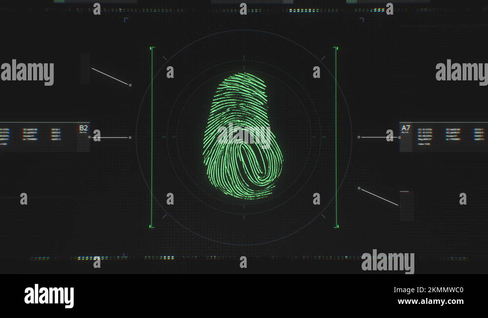 Biometrical fingerprint scanning concept animation. Security guard ... Biometrical fingerprint scanning concept animation. Security guard ...
