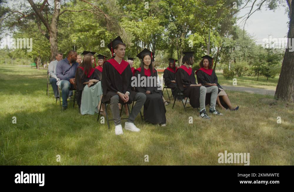 Graduating students sitting in chairs Stock Videos & Footage - HD and ...