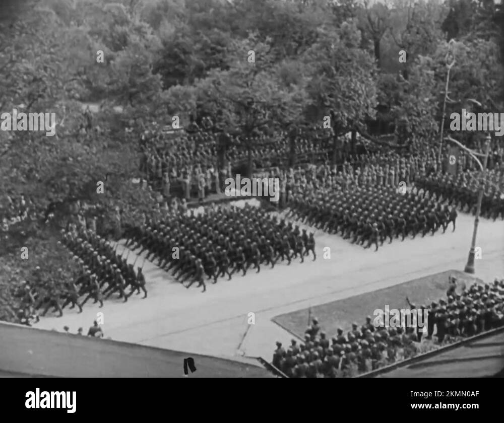 Adolf Hitler watches German military parade Stock Video Footage - Alamy