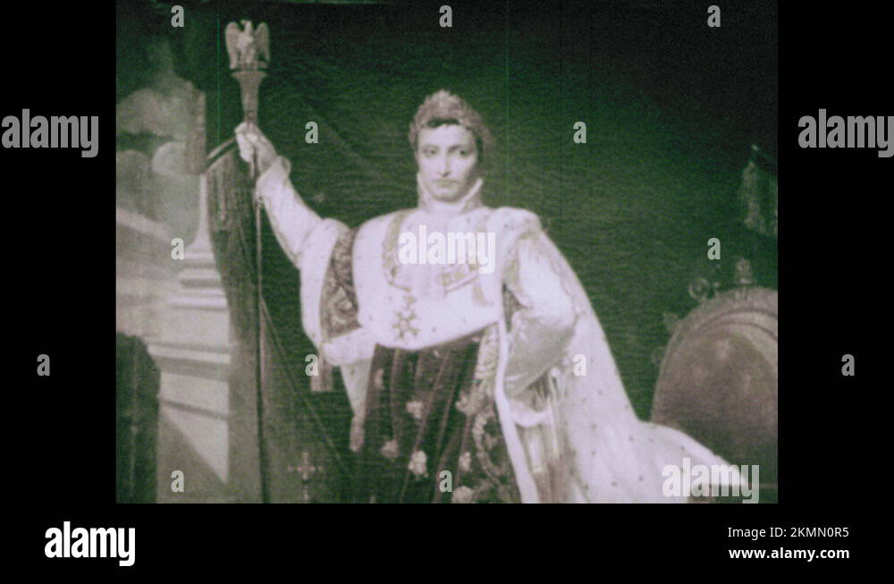 1960s: Painting of Napoleon. Napoleon in painting. Map of Europe in ...