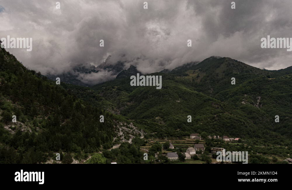 Hyperlapse of Theth Mountains. Theth is the most famous mountain town ...