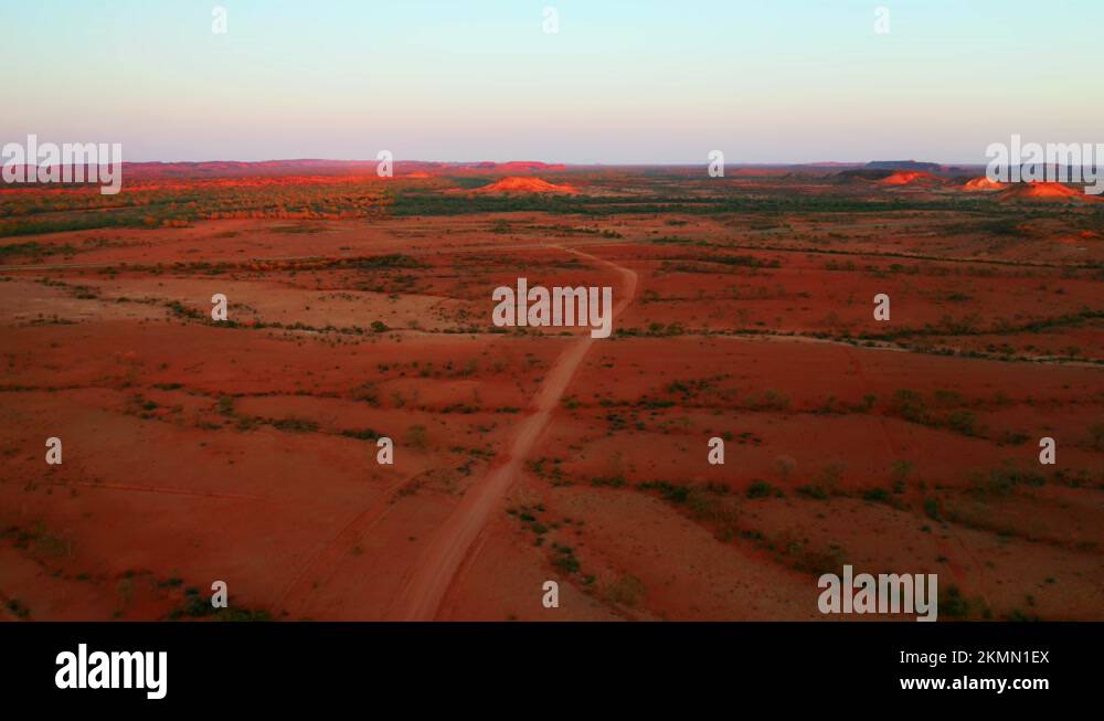 Hiking Trail At The Red-Colored Sand Dunes At The Wilderness Of Alice ...