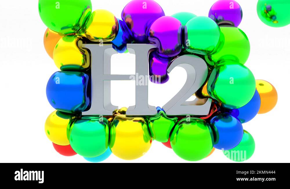 Text H2 soft body ball hydrogen renewable 4k Stock Video Footage - Alamy