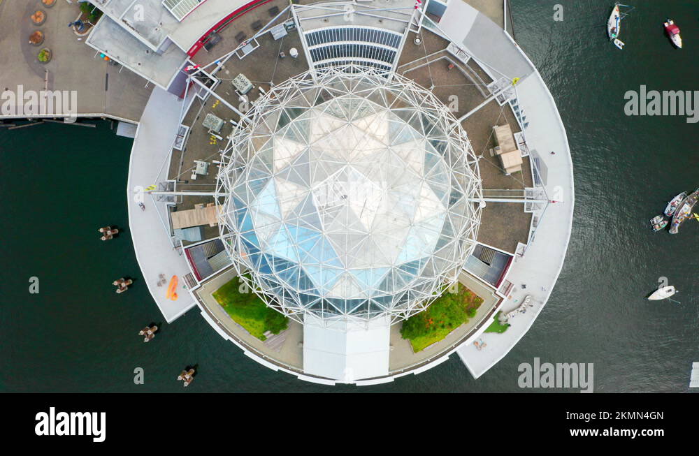 Top-Down View Of Geodesic Dome Structure Of Science World Museum By ...