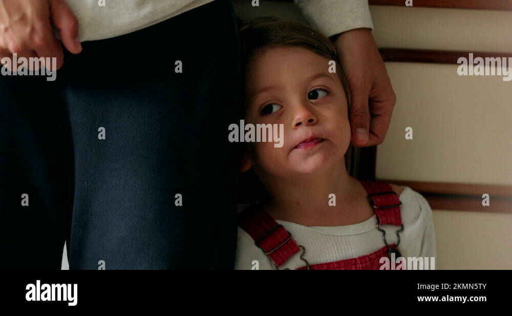 Mother caressing child hair, candid adorable family moment Stock Video ...