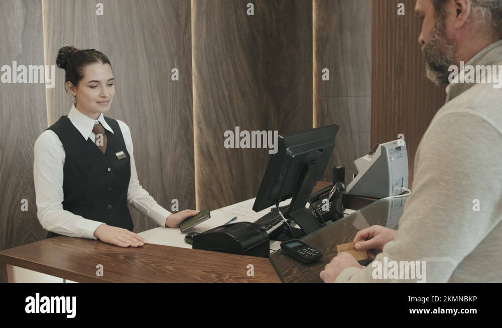 Hotel reception desk guest Stock Videos & Footage - HD and 4K Video ...