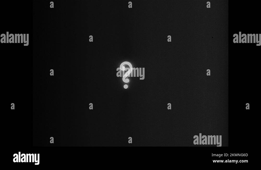 1940s: Question mark. Atomic blast. Mushroom cloud Stock Video Footage ...