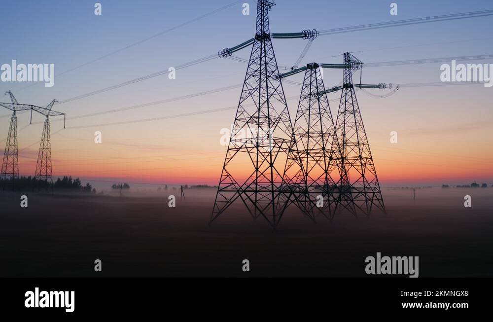 Power line electric pylons Stock Videos & Footage - HD and 4K Video ...