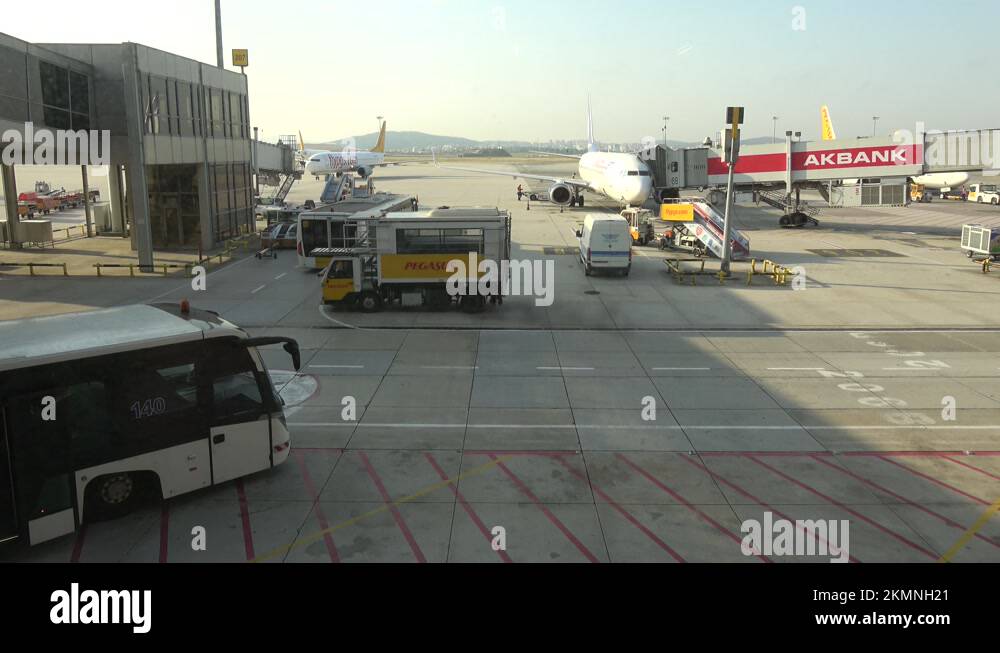 Operational vehicles in the Sabiha Gokcen airport Stock Video Footage ...