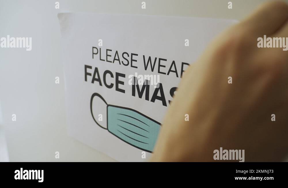 Please wear a face mask signs Stock Videos & Footage - HD and 4K Video ...