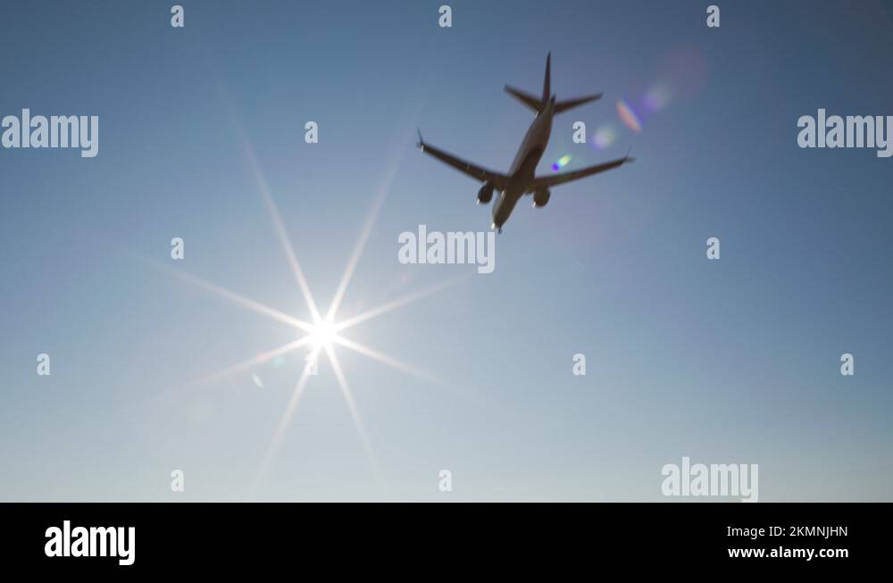 Aircraft on approach, overhead, arriving at YVR airport, plane flying ...