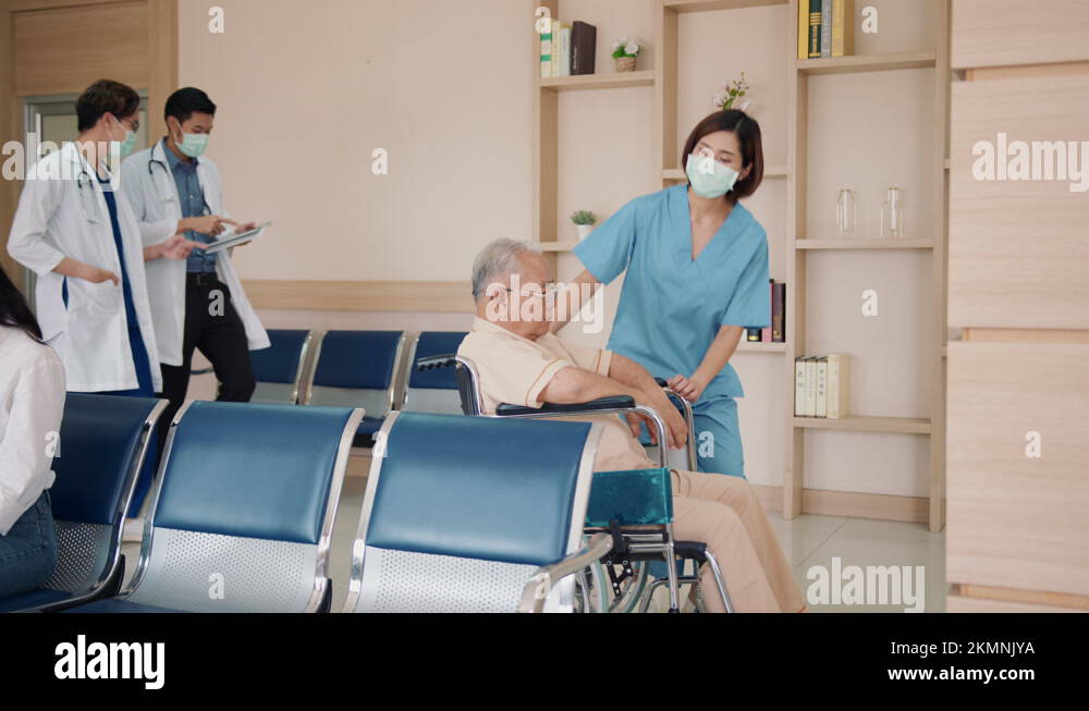 Older Asian Patient With Assisted Living At Nursing Home Care Hospital Stock Video Footage Alamy