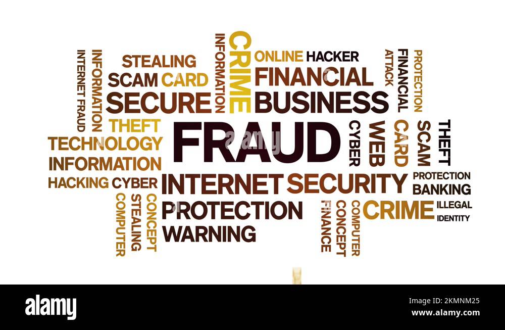 Fraud animated word cloud,design animation kinetic typography seamless ...