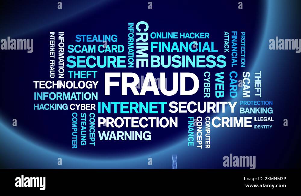 Fraud animated word cloud,design animation kinetic typography seamless ...