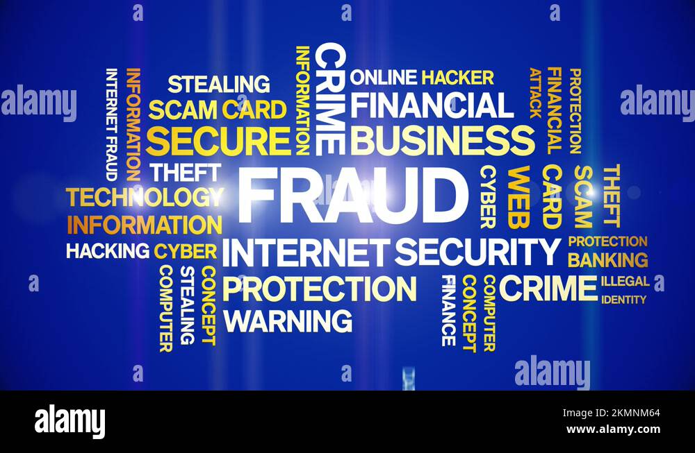 Fraud animated word cloud,design animation kinetic typography seamless ...