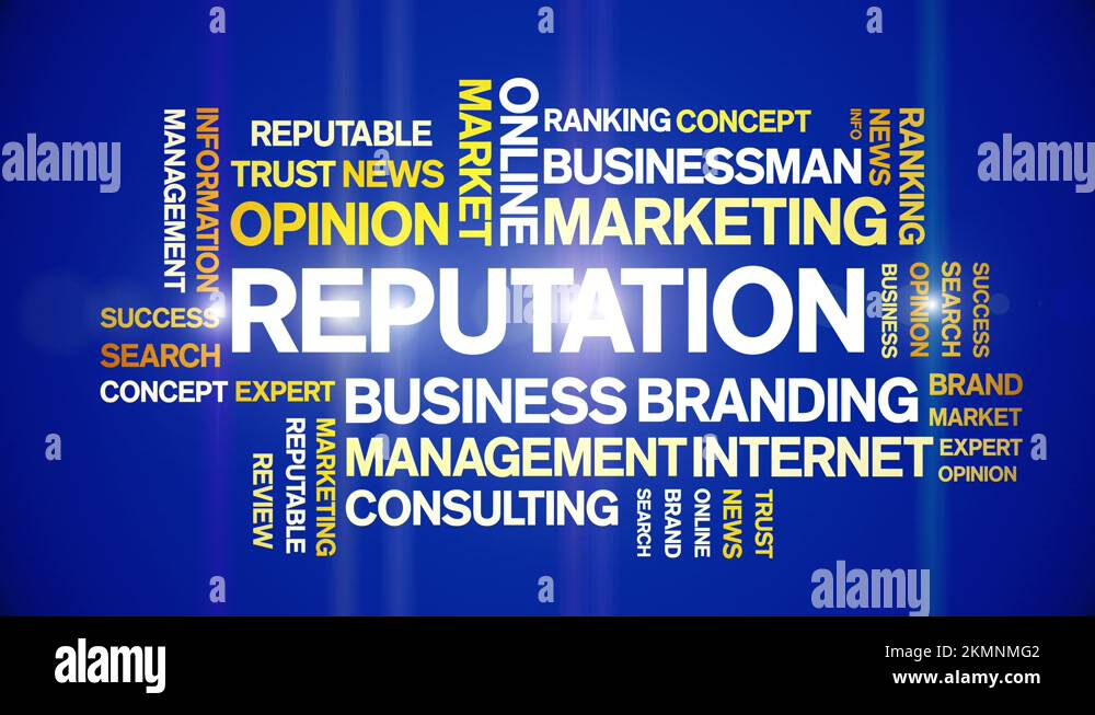 Reputation animated word cloud,animation kinetic typography seamless ...