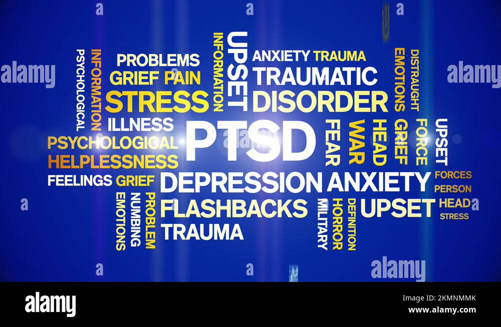 PTSD animated word cloud,design animation kinetic typography seamless ...