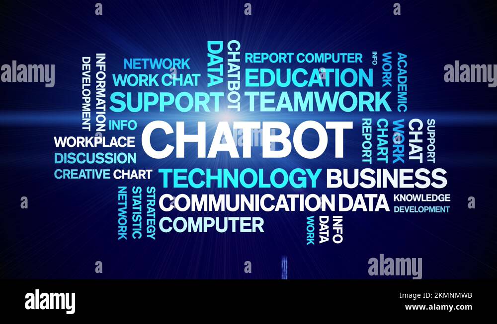 Chatbot animated word cloud,design animation kinetic typography ...