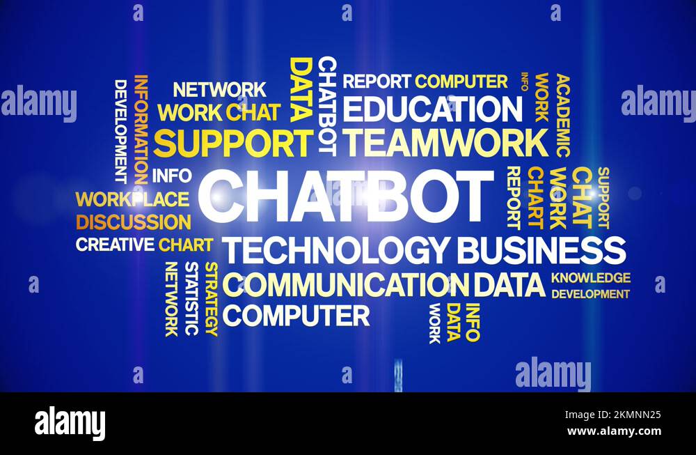 Chatbot animated word cloud,design animation kinetic typography ...