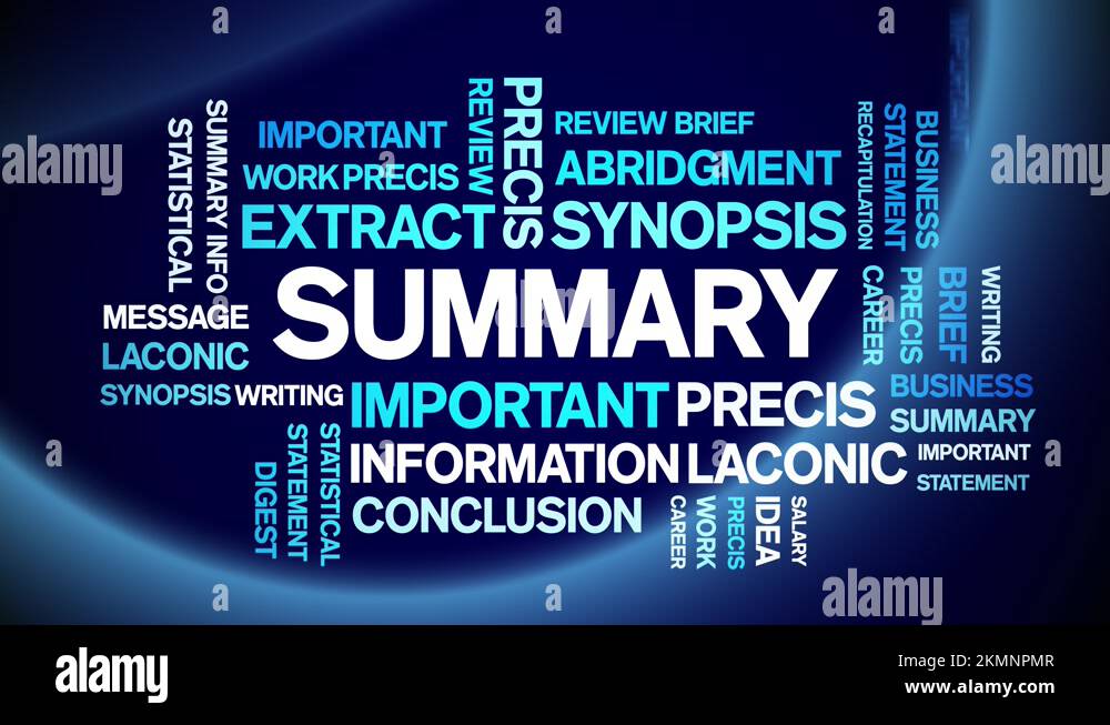 Summary animated word cloud,design animation kinetic typography seamless loop Stock Video ...