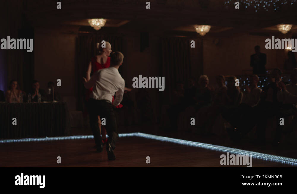 Dancers couple dancing classical ballroom dance Stock Videos & Footage ...