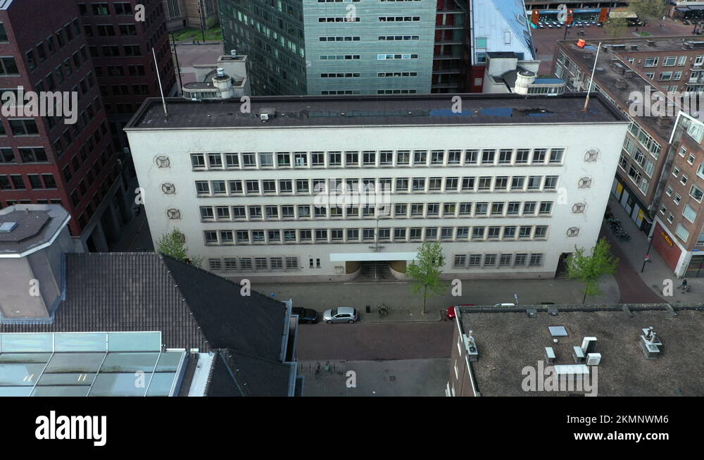 Exterior Facade Of Former Bank Building In The City Of Rotterdam In The ...