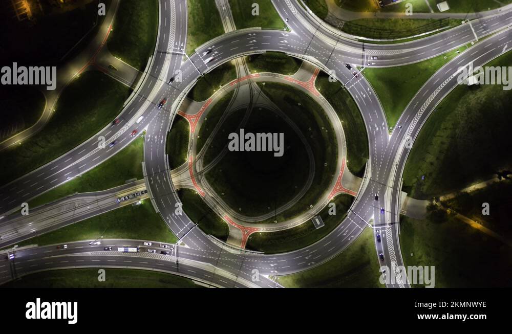 City night aerial roundabout Stock Videos & Footage - HD and 4K Video ...