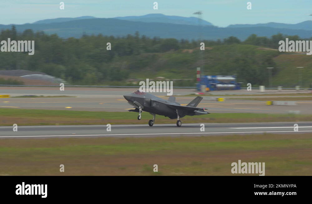 military fighter aircraft jet f35 lightning takeoff slow motion gear ...