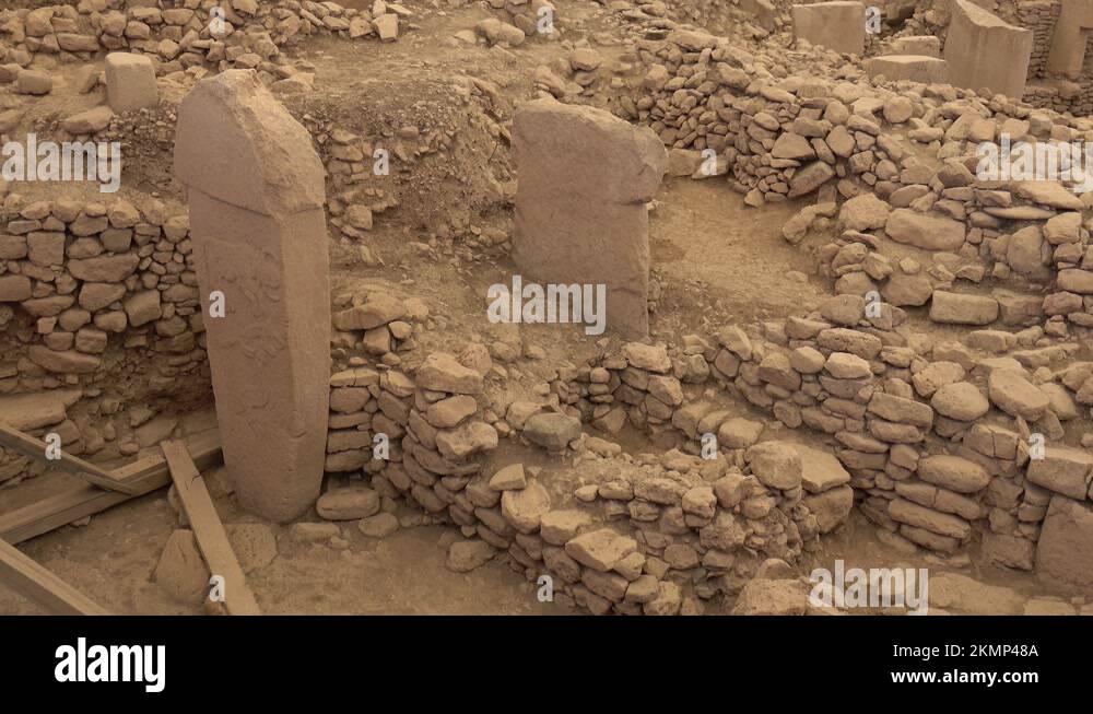 Bull fox and crane figures depicted on the stone pillars Stock Video ...