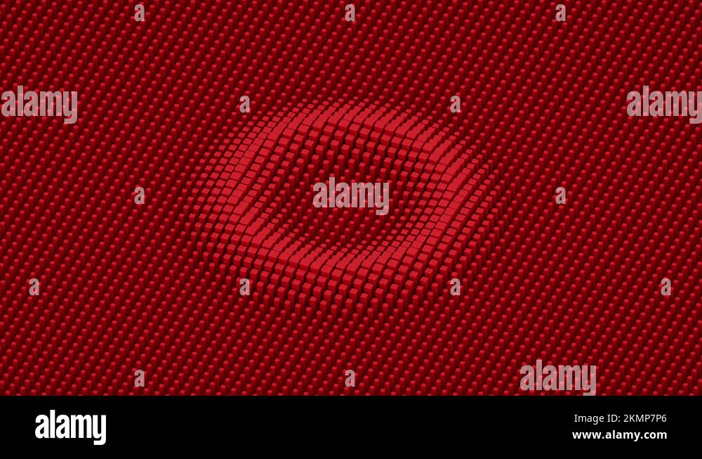 Circular ring animation red background. Abstract pattern of circles ...