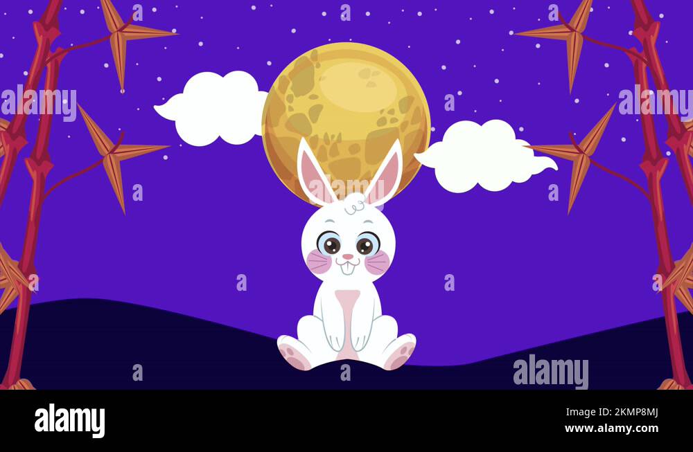 Moon rabbit illustration Stock Videos & Footage - HD and 4K Video Clips ...