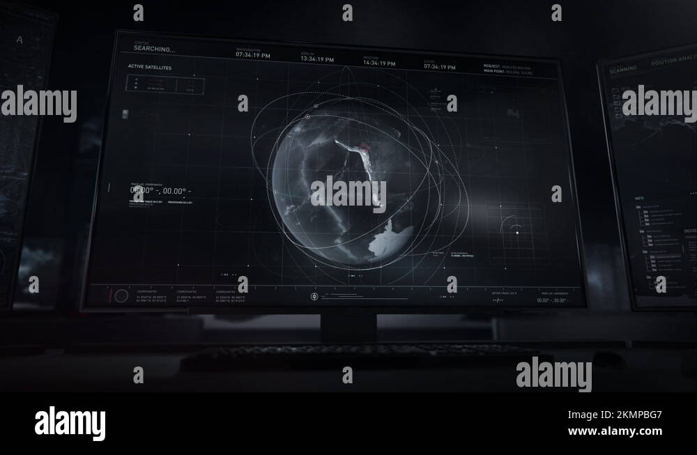 Loading surveillance software. Gaining access to satellite data on Sucre Bolivia Stock Video ...