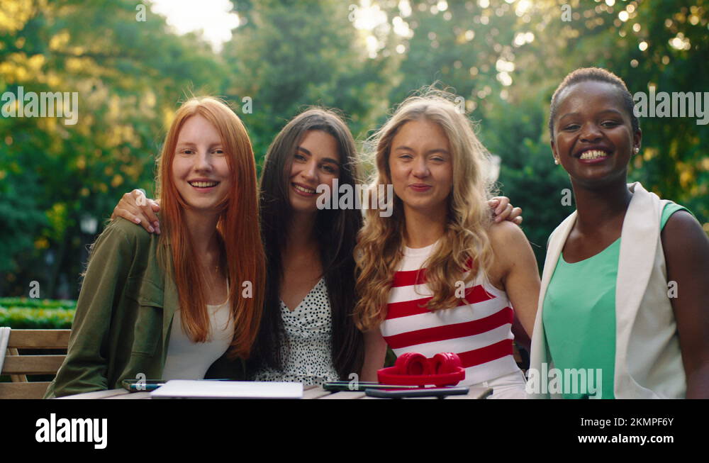 Portrait four sisters hugging in Stock Videos & Footage - HD and 4K ...