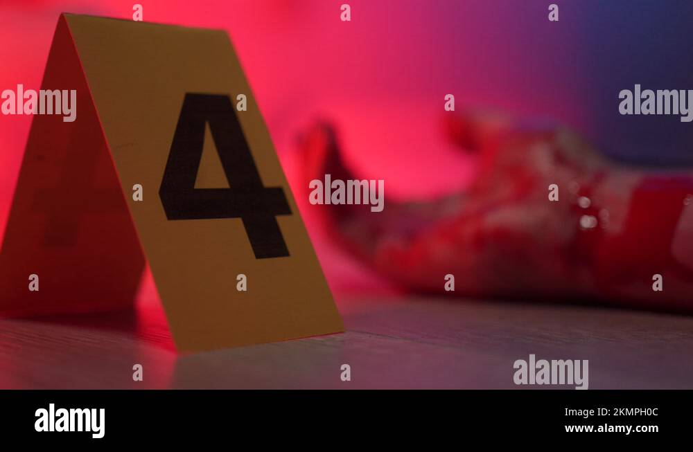 Hand In Blood On The Ground Crime Scene Evidence Stock Video Footage ...