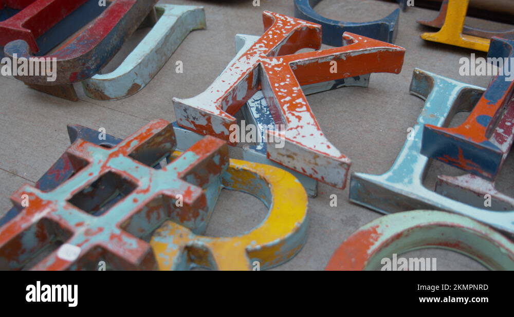 Letters decor font type alphabet letters Stock Videos & Footage - HD ...